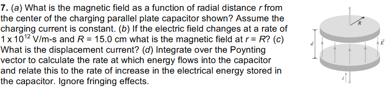 Solved 7. (a) What is the magnetic field as a function of | Chegg.com