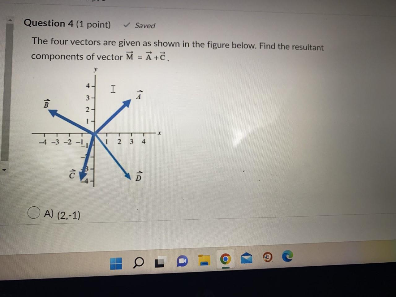 Solved The four vectors are given as shown in the figure | Chegg.com