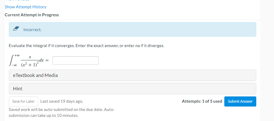 Solved Show Attempt History Current Attempt in Progress | Chegg.com