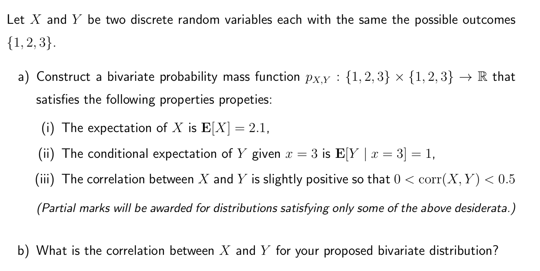 Solved Let X and Y be two discrete random variables each | Chegg.com