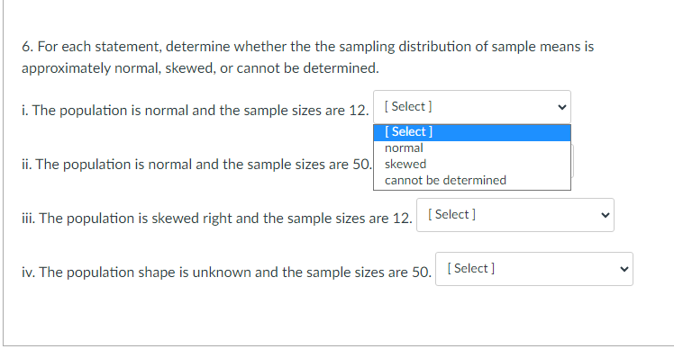 Solved 6. For each statement, determine whether the the | Chegg.com