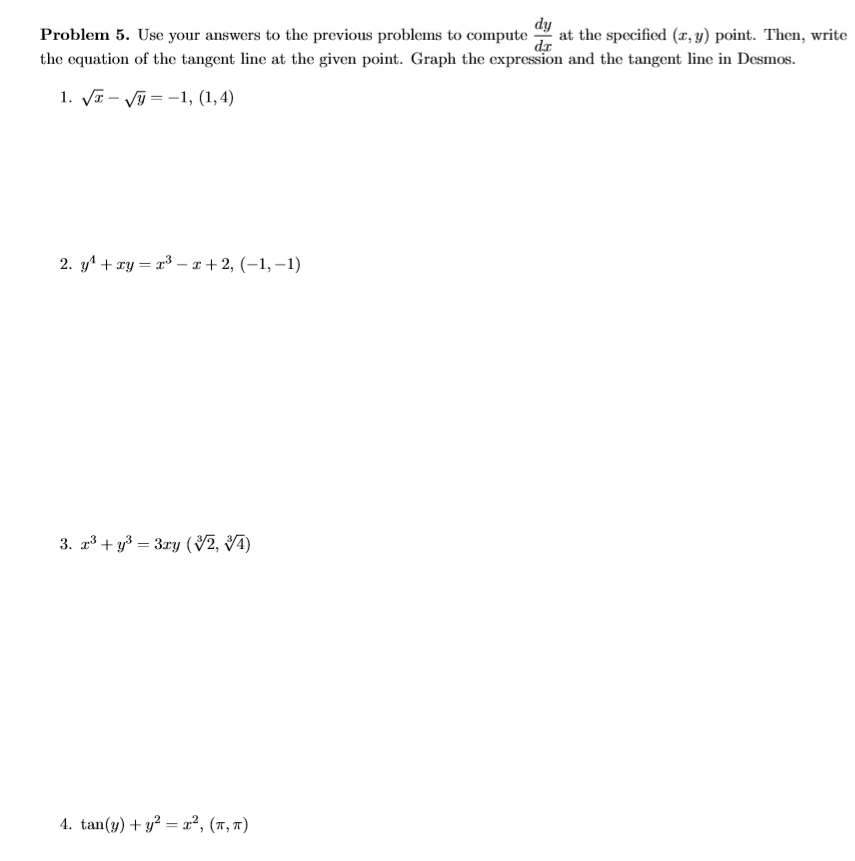 Solved Problem 5. Use your answers to the previous problems | Chegg.com