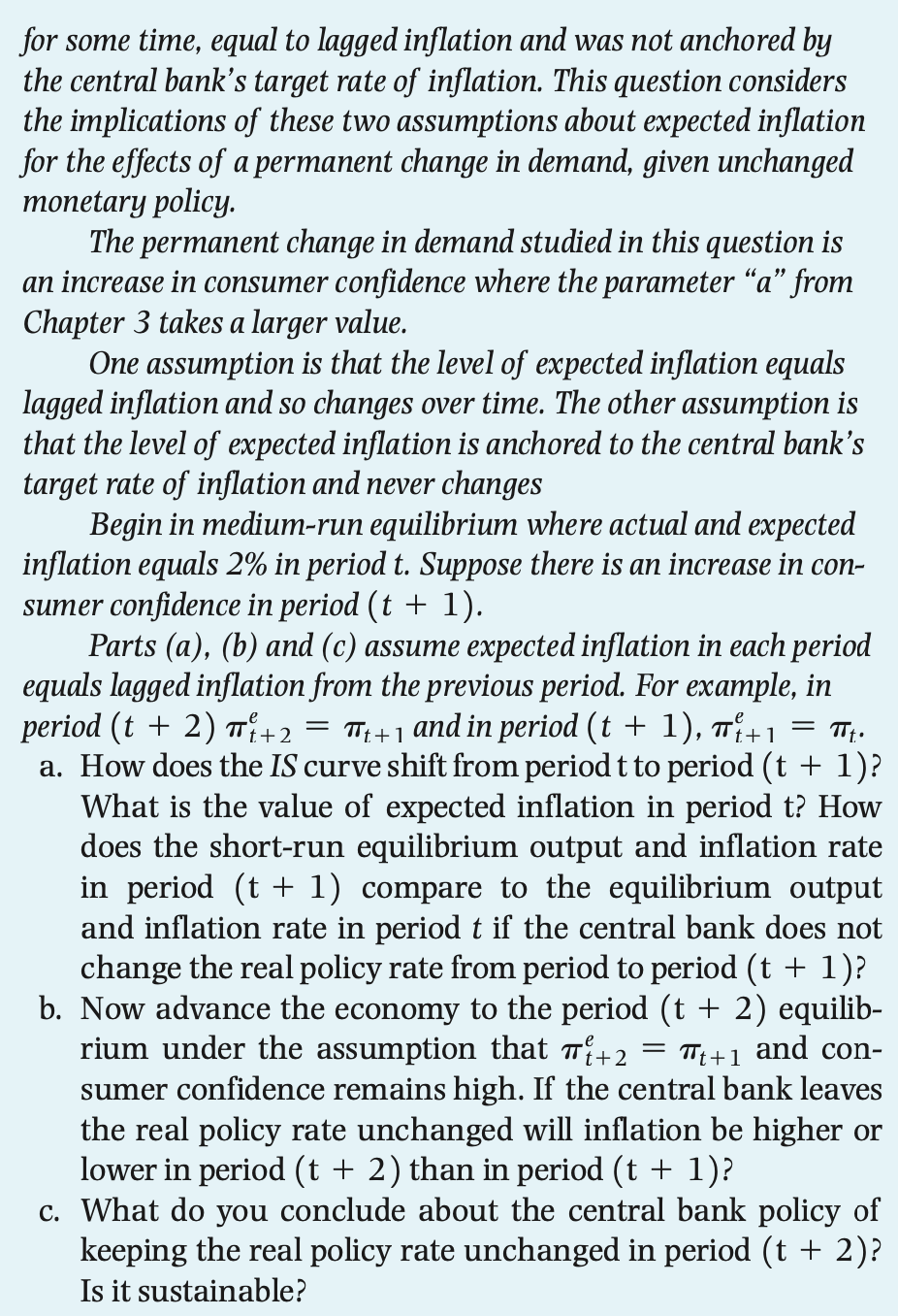Solved 4. This chapter assumes that expected inflation | Chegg.com
