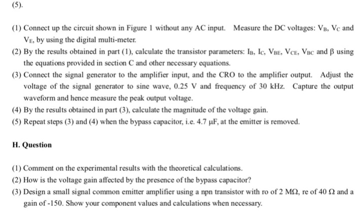 Solved Laboratory 2: Transistor circuit characteristics A. | Chegg.com