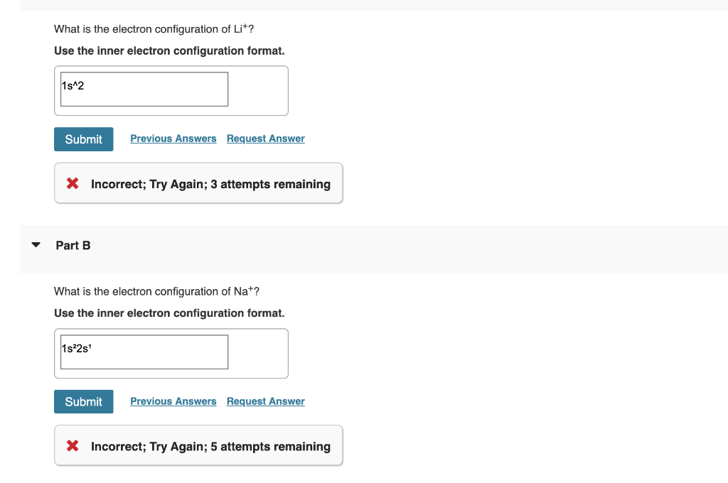 Solved What is the electron configuration of Lit? Use the | Chegg.com