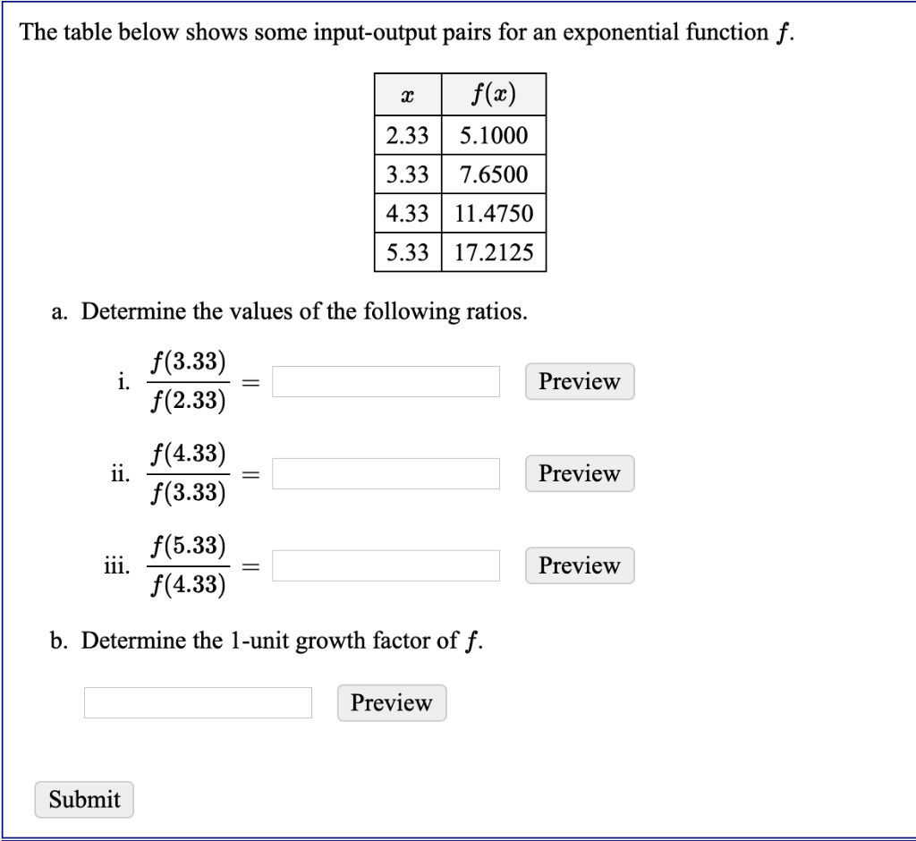 Solved The table below shows some input-output pairs for an | Chegg.com