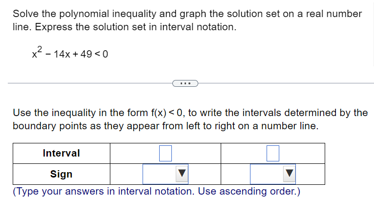 Solved Solve the polynomial inequality and graph the | Chegg.com