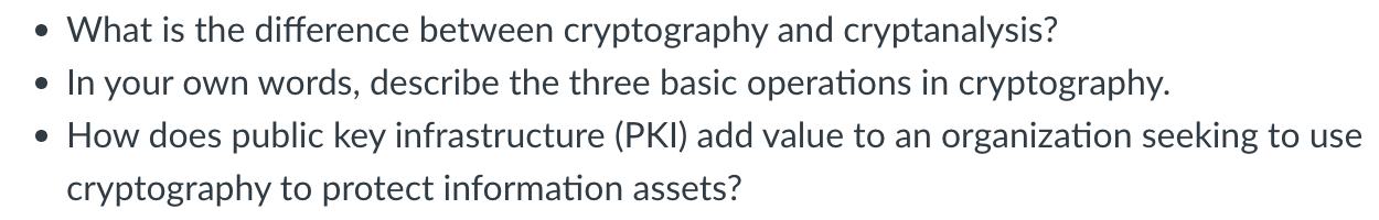 Solved - What is the difference between cryptography and | Chegg.com