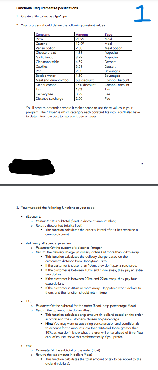 Solved 2. Your program should define the following constant | Chegg.com
