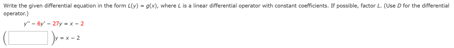 Solved Write the given differential equation in the form | Chegg.com