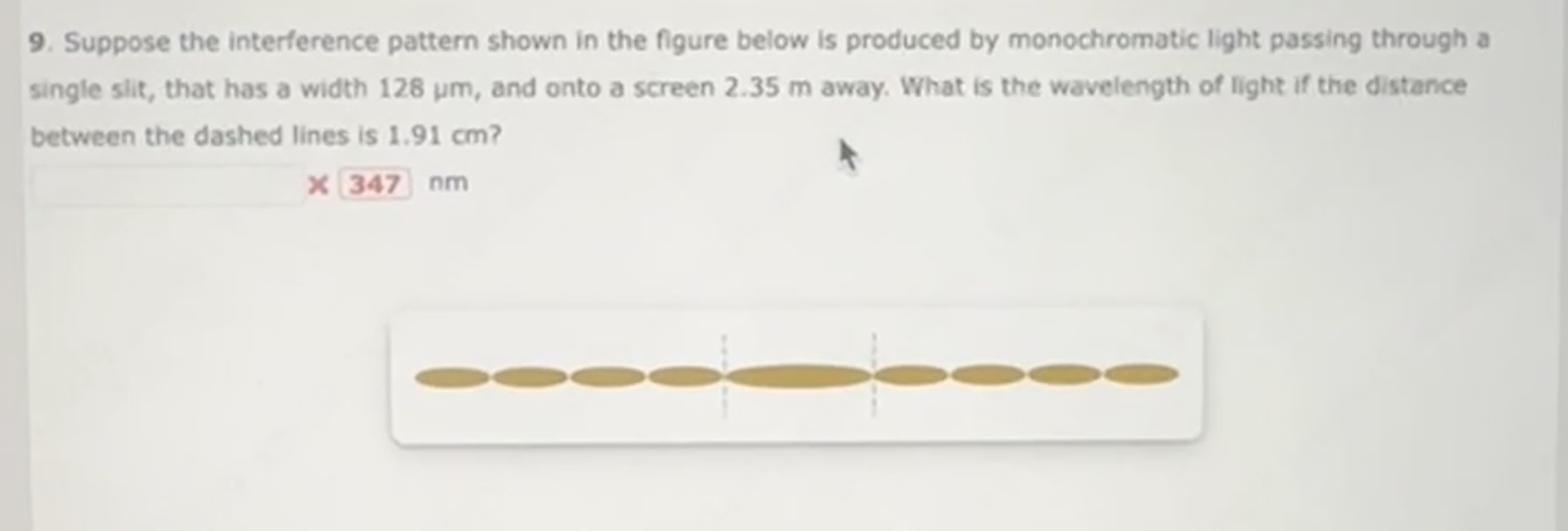 Solved Suppose the interference pattern shown in the figure | Chegg.com