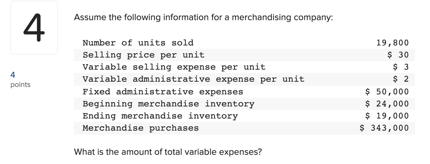 Solved Assume the following information for a merchandising | Chegg.com