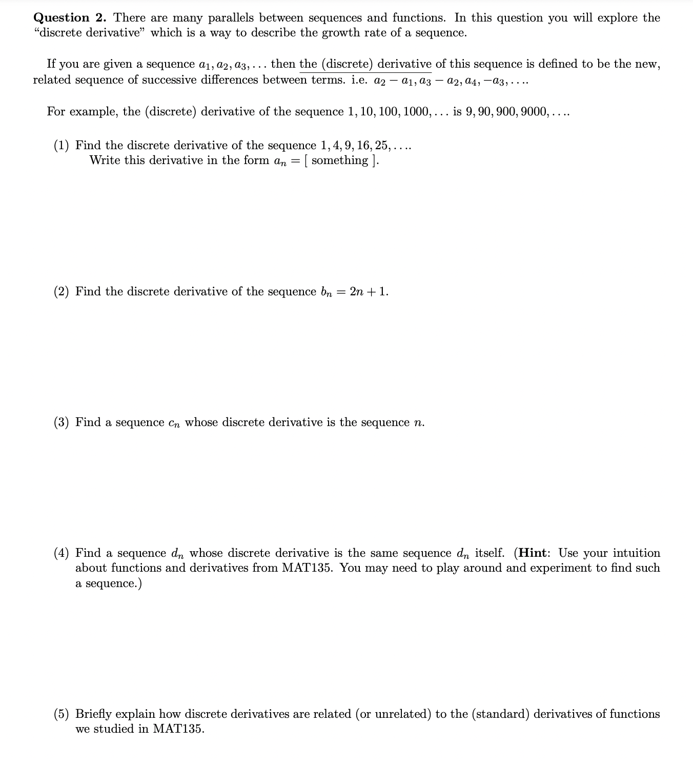 Solved Lated Sequence Of Successive Differences Between