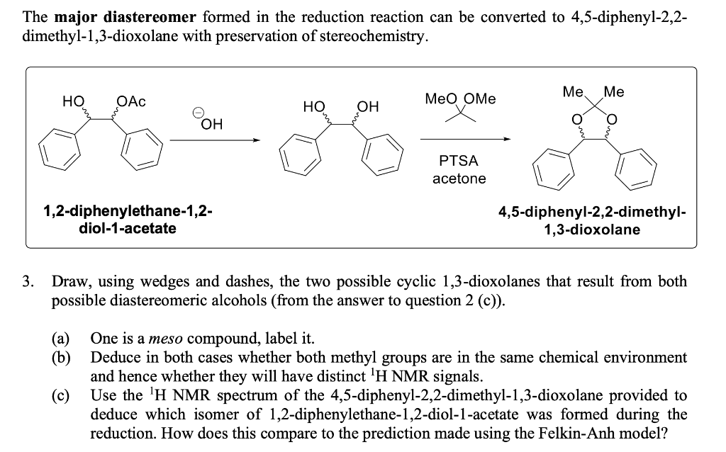 NaBH4The major diastereomer formed in the reduction | Chegg.com