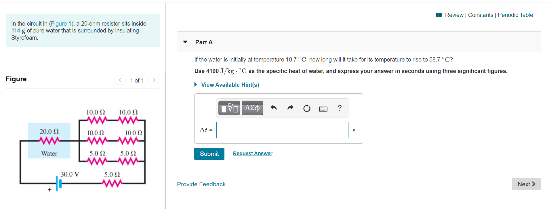 Solved MI Review Constants Periodic Table In the circuit in | Chegg.com