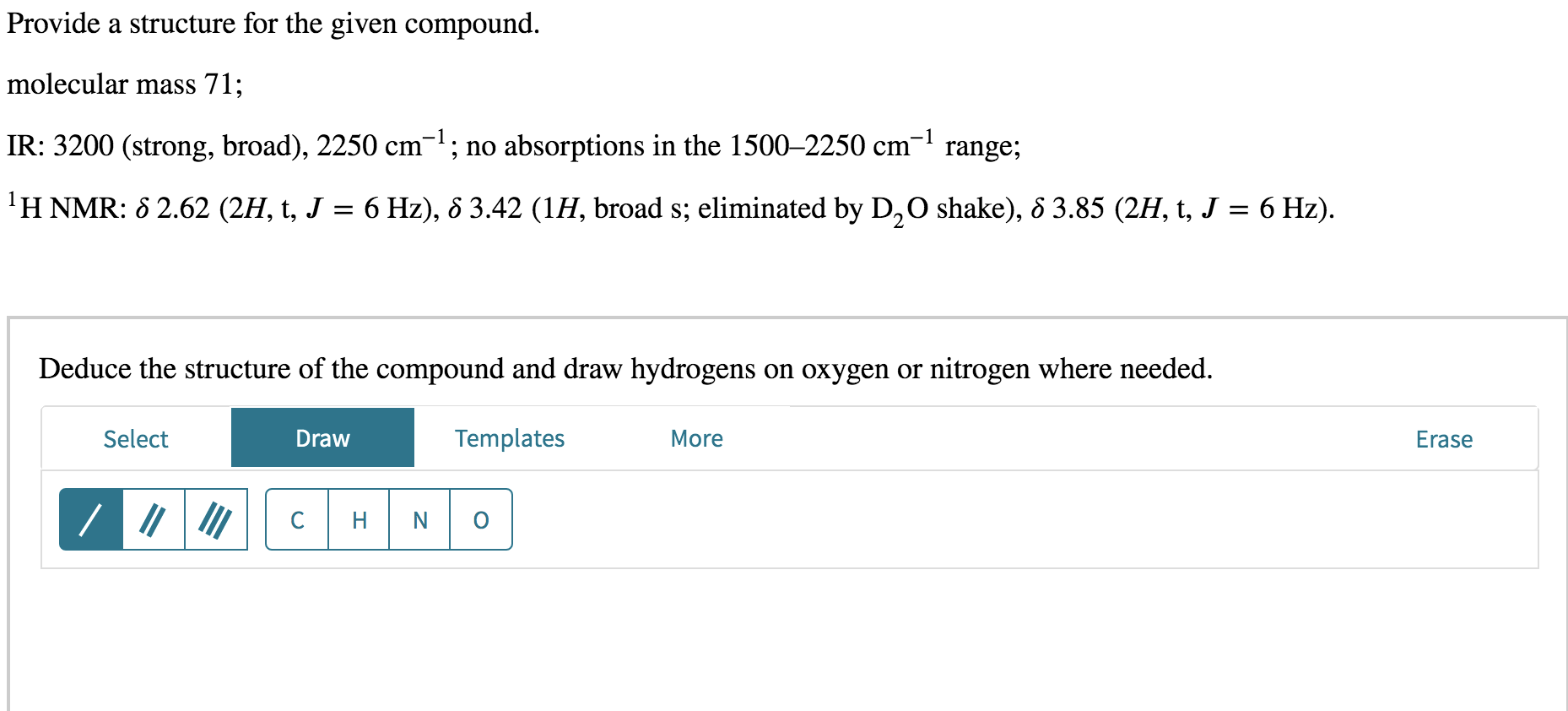 Solved Provide a structure for the given compound. C10H13NO2 | Chegg.com