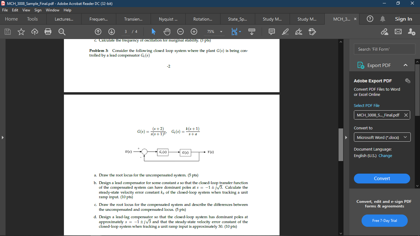 Solved A MCH_3008_Sample_Final.pdf - Adobe Acrobat Reader DC | Chegg.com