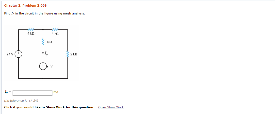 Solved Chapter 3, Problem 3.068 Find to in the circuit in | Chegg.com