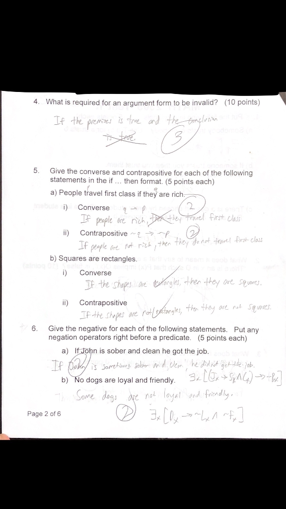 Solved 4. What is required for an argument form to be | Chegg.com