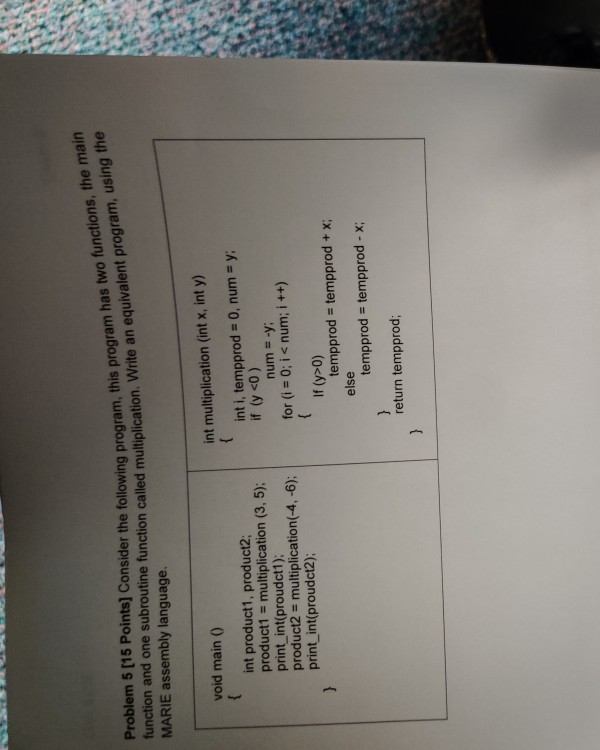 Solved gram, this program has two functions, the main an | Chegg.com