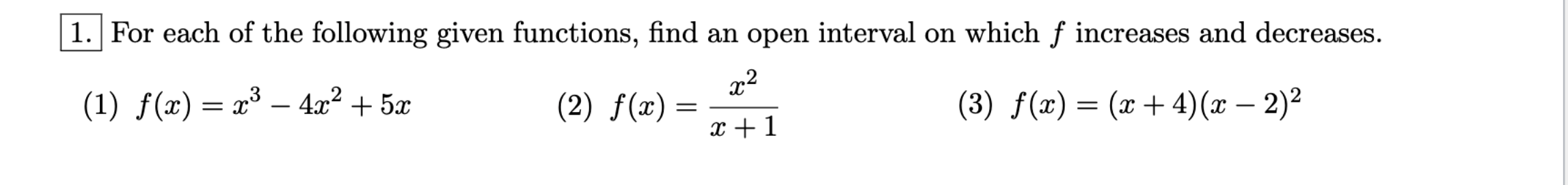 Solved For Each Of The Following Given Functions Find An 4134