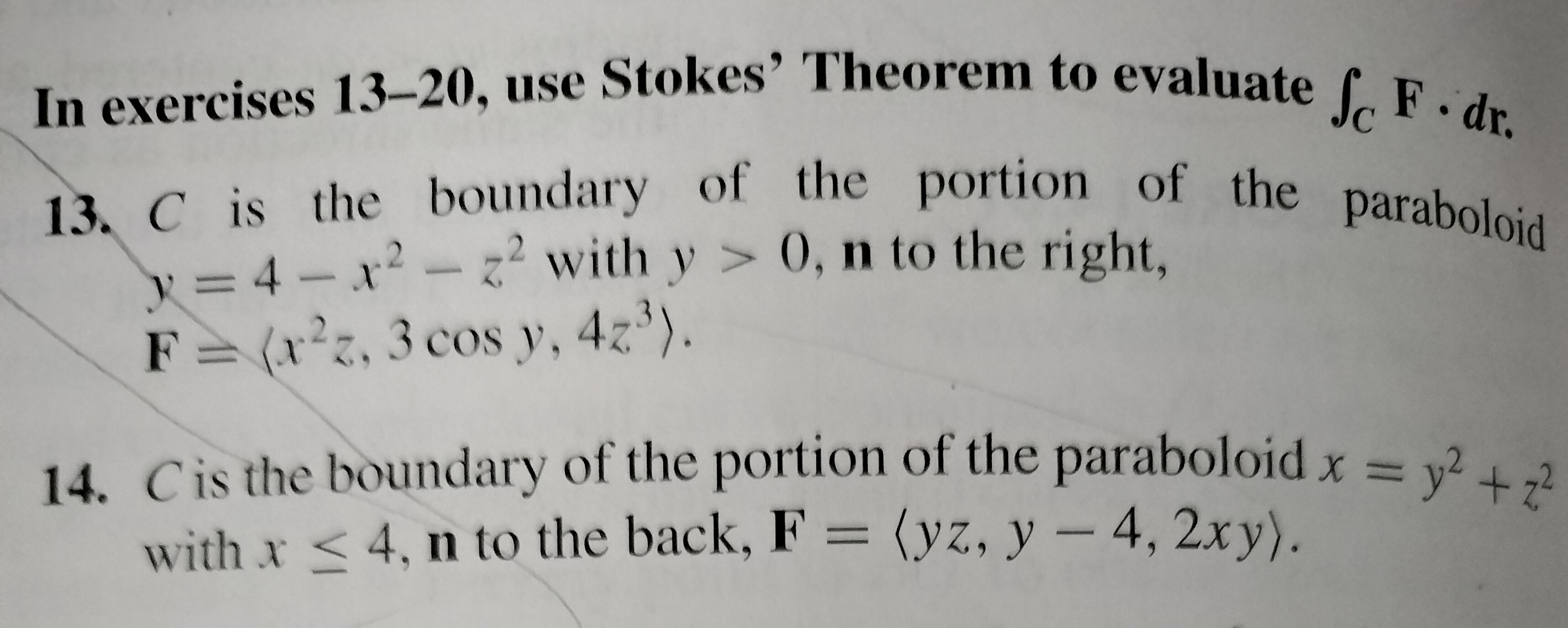 Solved In exercises 13-20, use Stokes' Theorem to evaluate | Chegg.com