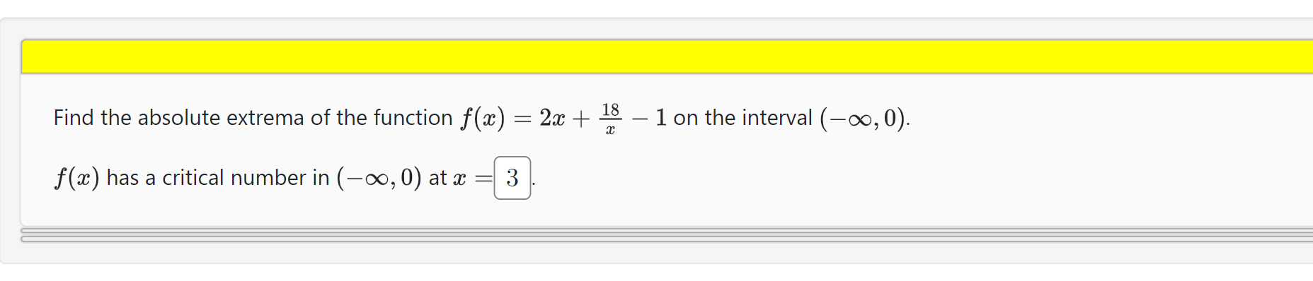 Solved Find the absolute extrema of the function | Chegg.com