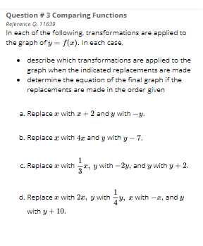 Solved Question # 3 Comparing Functions Reference 0.116.29 | Chegg.com