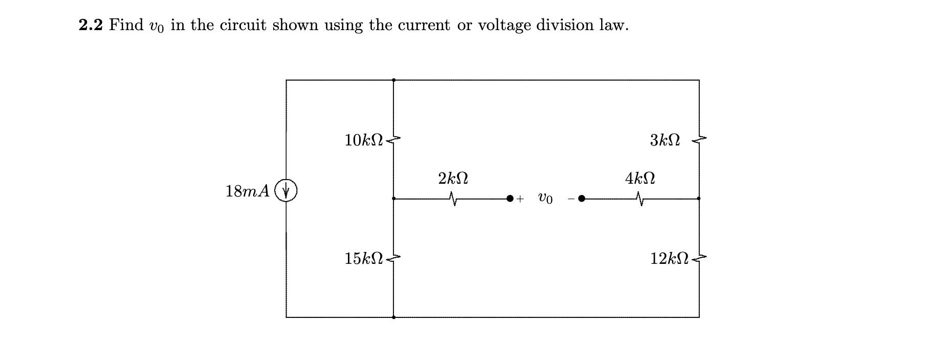 solved-2-2-find-vo-in-the-circuit-shown-using-the-current-or-chegg