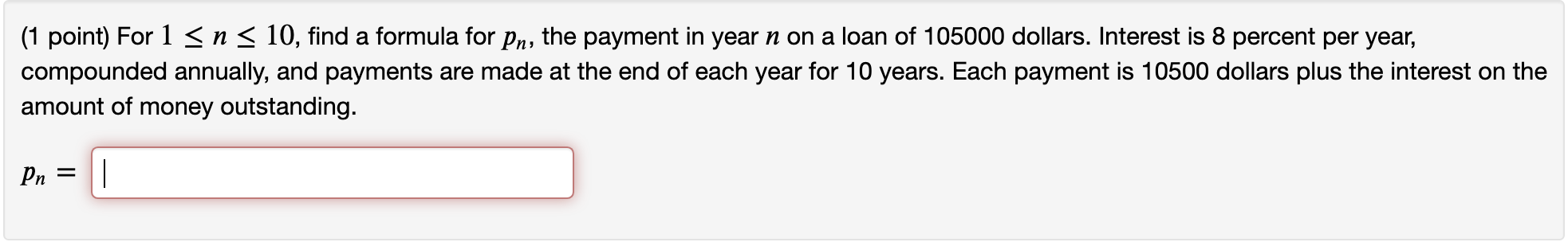 Solved (1 point) For 1 | Chegg.com