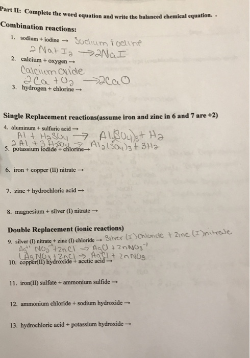 How To Write Word Equations Chemistry - Tessshebaylo