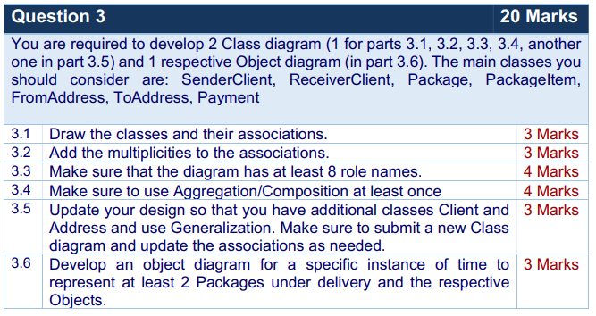 Solved Question 3 20 Marks You are required to develop 2 | Chegg.com