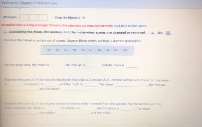 Solved Complete Chapter 3 Problem Set Attempts Keep the | Chegg.com