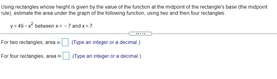 Solved Using rectangles whose height is given by the value | Chegg.com
