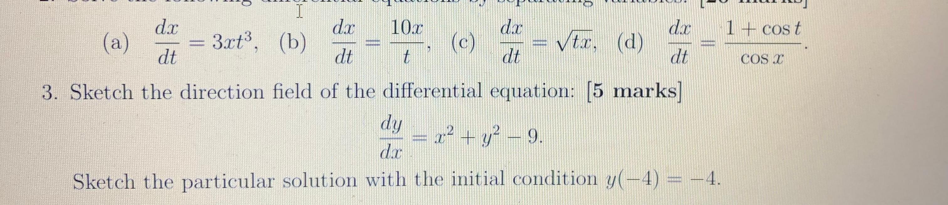 Solved 1 + cost (c) P COS X I dx dx 10.3 dr dx (a 3xt?, (b) | Chegg.com
