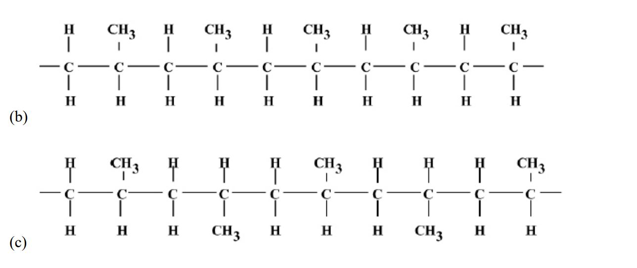 Solved 9. [2 pts] From the following linear polypropylene | Chegg.com