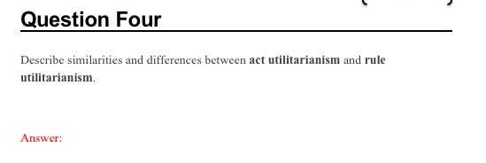 Solved Question Four Describe similarities and differences | Chegg.com