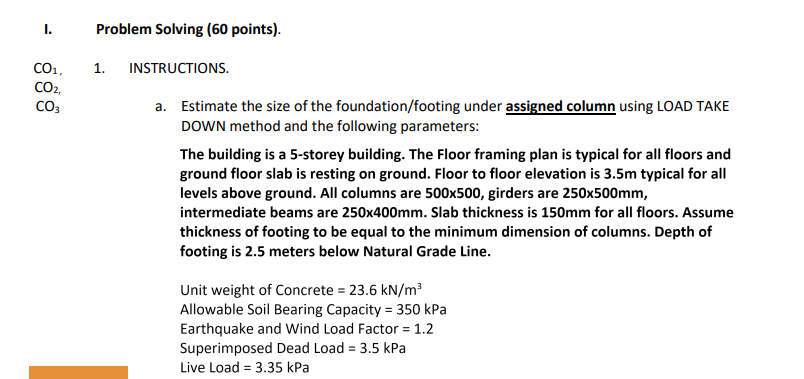 Solved CO₁, CO₂, CO3 Problem Solving (60 points). 1. | Chegg.com