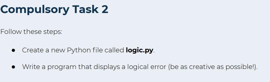Solved Compulsory Task 2 Follow These Steps Create A New 