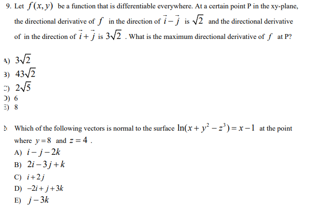 Solved 9. Let f(x,y) be a function that is differentiable | Chegg.com