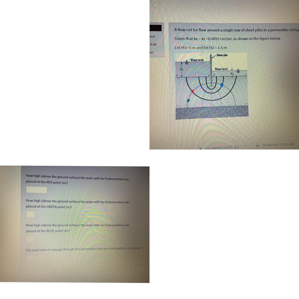 Solved A flow net for flow around a single row of sheet | Chegg.com