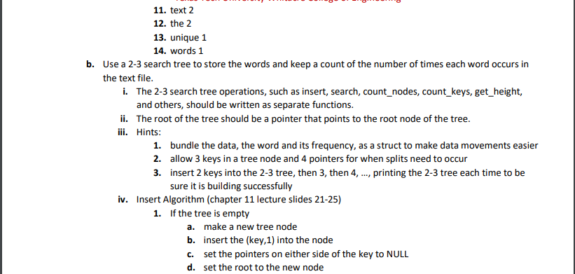 Solved 2. Write a C program, problem1.c, to read in a text | Chegg.com