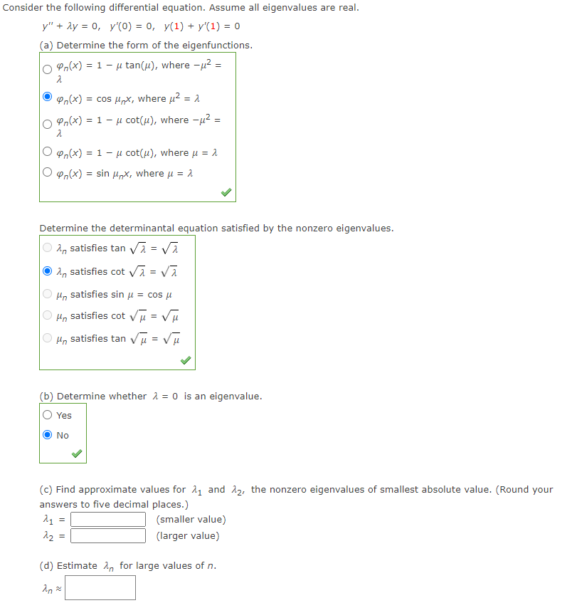 Solved Consider the following differential equation. Assume | Chegg.com