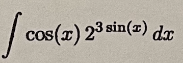 Solved ∫cos(x)23sin(x)dx | Chegg.com