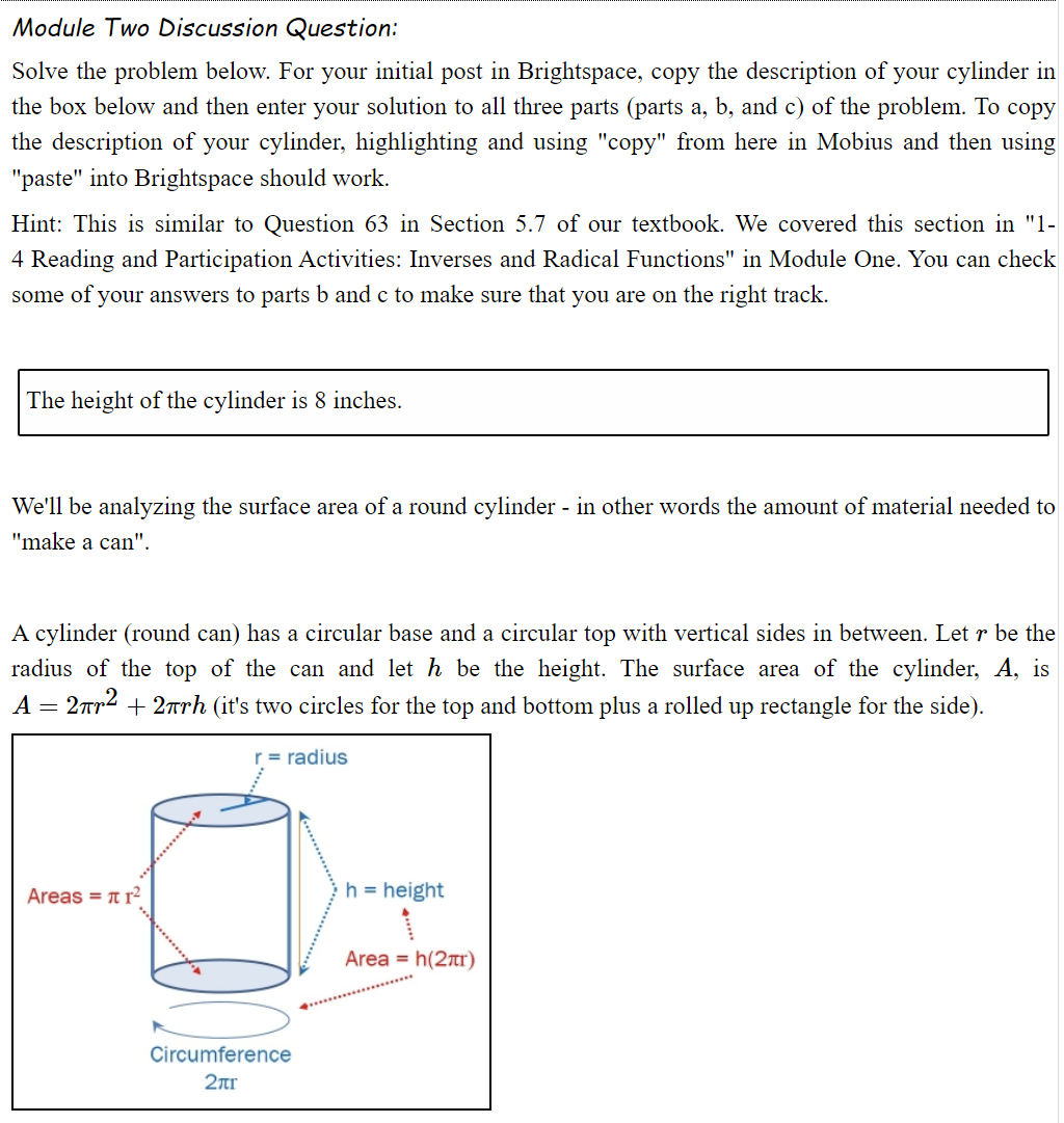 Solved Module Two Discussion Question: Solve the problem | Chegg.com