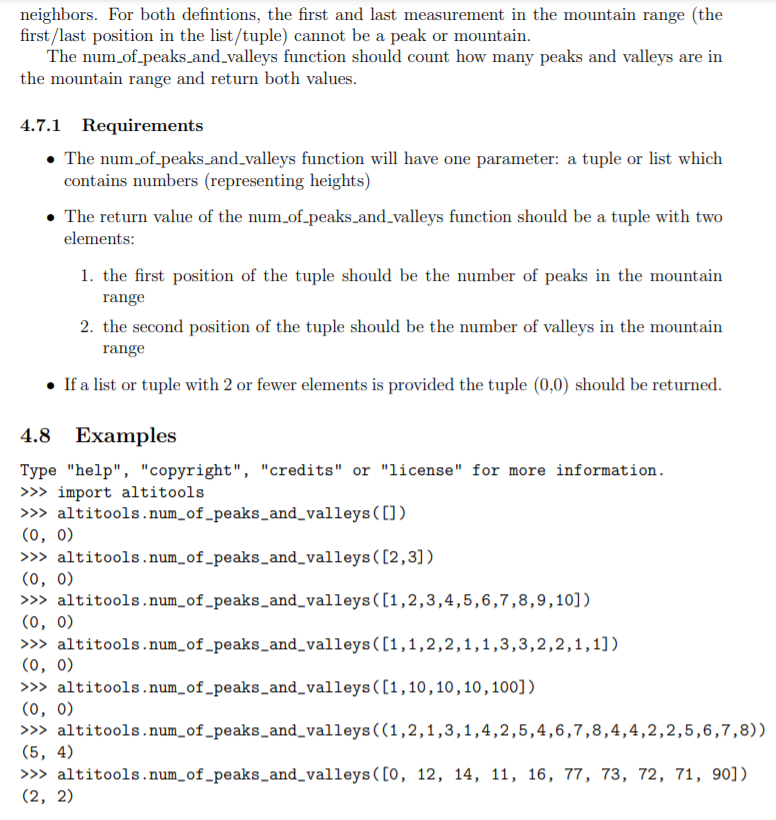 Solved We define a peak as a position on the mountain (a | Chegg.com