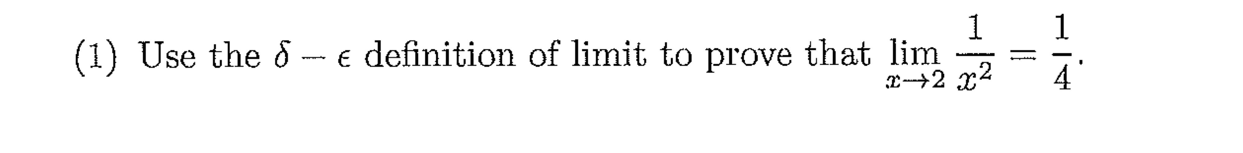 Solved use the d-e definition of limit to prove that lim | Chegg.com