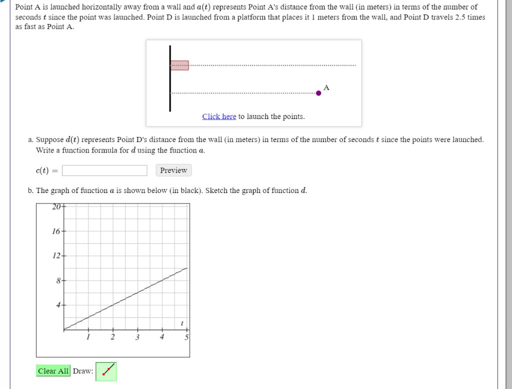 Solved Point A is launched horizontally away from a wall and | Chegg.com