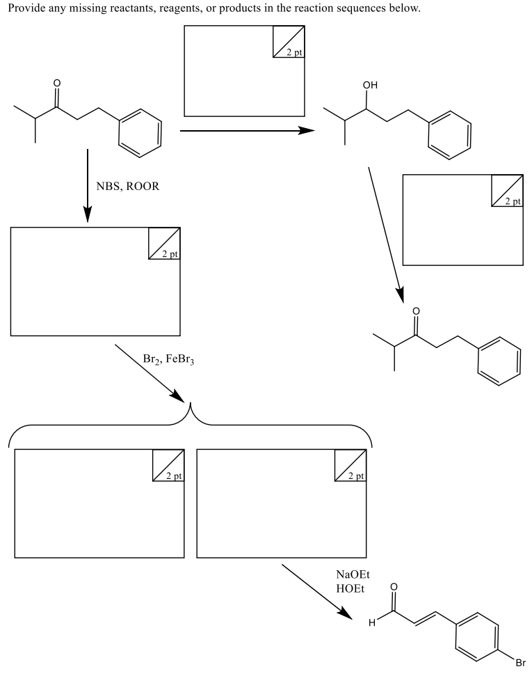 Solved Provide any missing reactants, reagents, or products | Chegg.com