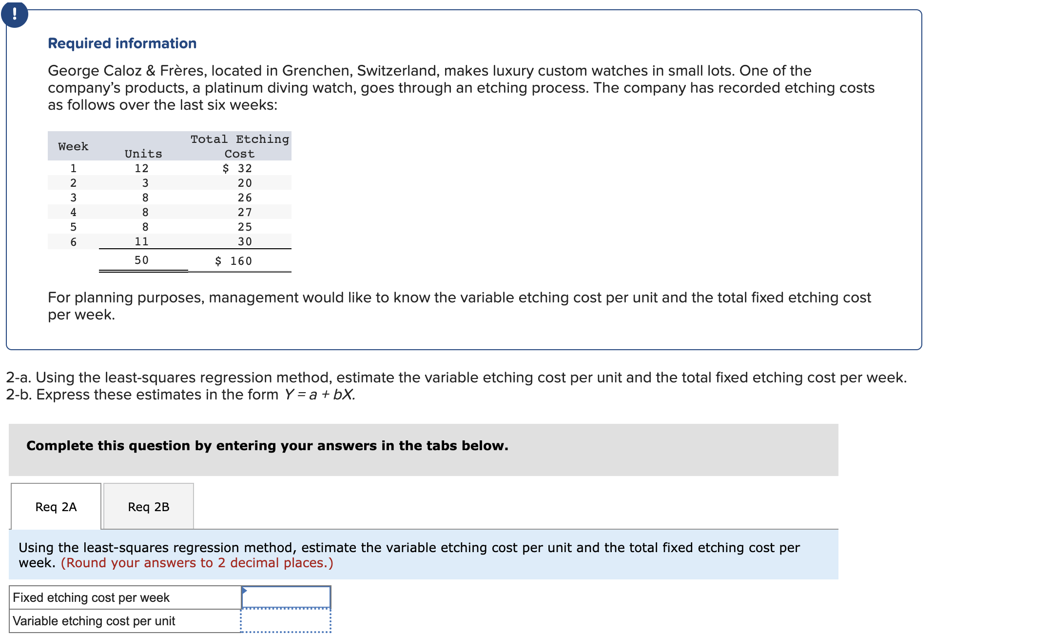 Solved Required informationGeorge Caloz & Frères, ﻿located | Chegg.com